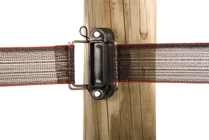 Tape end/corner insulator with stainless steel clamp - per 2 pieces ...