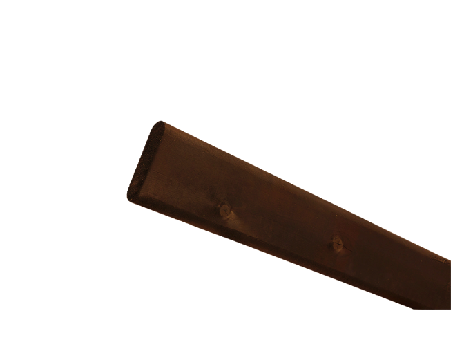 Fence beam Dark-Brown 6.00m - 4x12cm - at Lands End